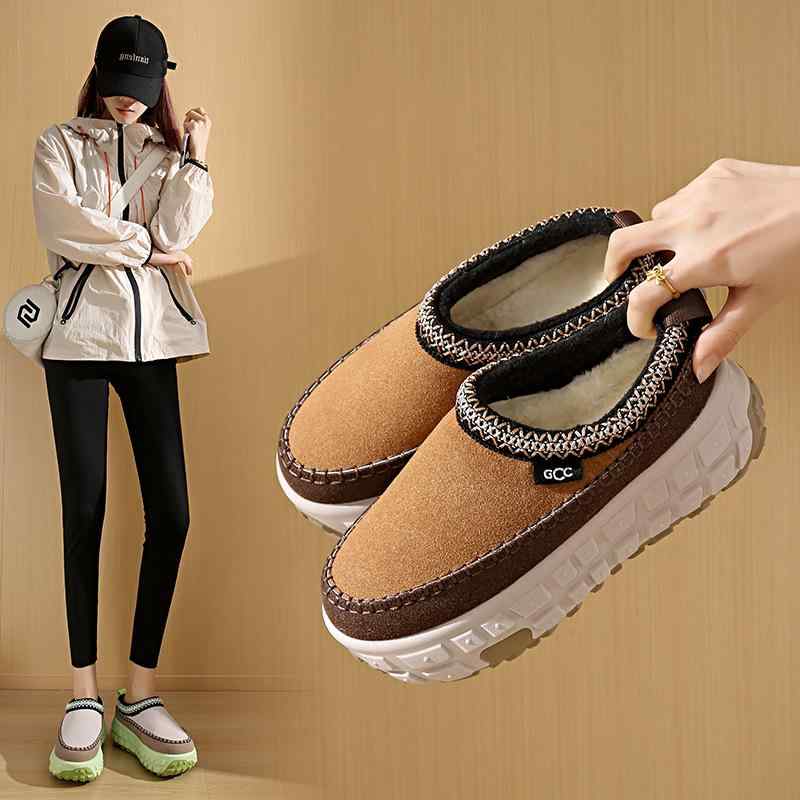 2靴 レディース 秋冬 韓国風 保温 暖かい カジュアル シューズ 厚底 身長アップ 学生