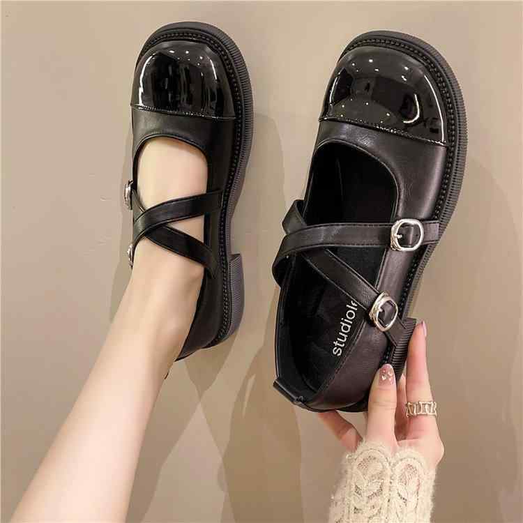 2靴 レディース 厚底 マリー ジェーン シューズ ローファー フラット スクエアトゥ かわいい 歩きやすい 疲れない おしゃれ カジュアル スタイル