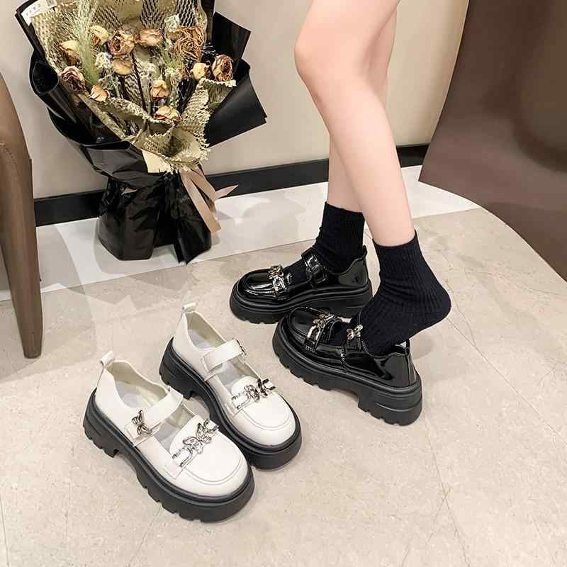 2靴 レディース マリージェーン 厚底 ローファー スクール風 ラウンドトゥ パンプス 歩きやすい かわいい カジュアル スタイル