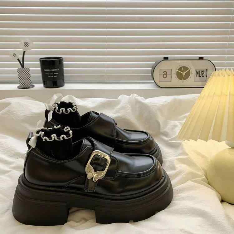 2ローファー レディース 春秋 韓国風 スカート JK 靴 小さい レザー シューズ 学生 無地