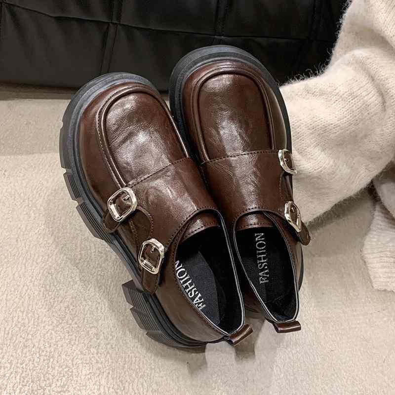 ローファー レディース 厚底 2025 春 新作 スリッポン 靴 シューズ イングランド風 小柄 身長アップ ファッション かわいい 普段使い お出かけ