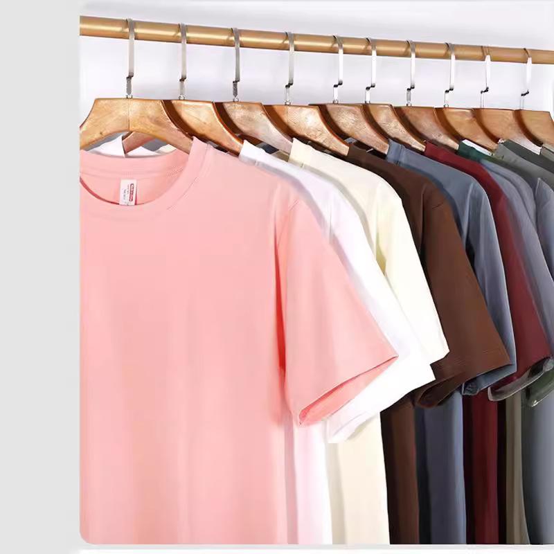 Tシャツ レディース 新疆綿 半袖 ラウンドネック トップス ゆったり 無地 ドロップショルダー 春夏 カジュアル かわいい 綿100％ 普段使い