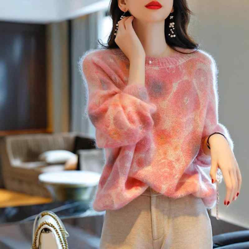 ニット レディース 春秋 ニットトップス プルオーバー ゆったり かわいい 韓国風 インナー 接触冷感 吸湿速乾 毛糸 セーター ニットウェア カットソー