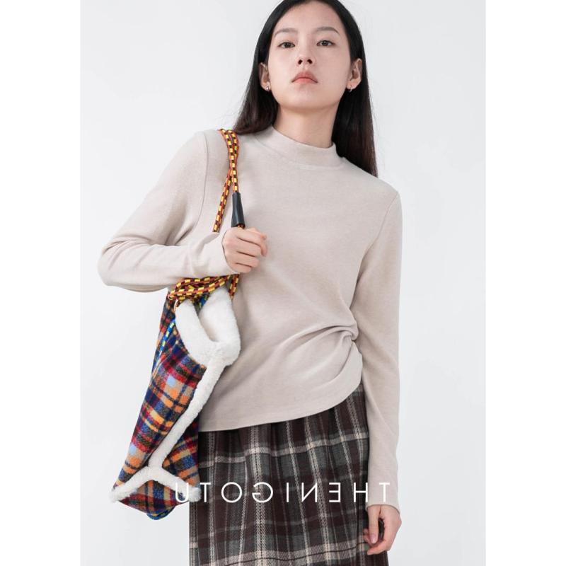 2ニット レディース 秋冬 トップス カシミヤタッチ インナー プルオーバー チクチクしない 柔らかい 肌触り 伸縮性 あったか 暖かい ニットウェア 着痩せ スリム