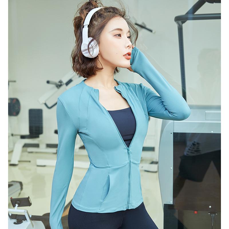 ヨガ レディース トップス 速乾 高弾性 スポーツ ジャケット アウター ジップアップ スリム フィット 伸縮性 通気性