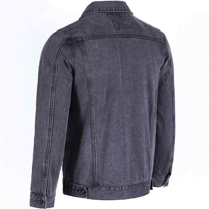 ジャケット メンズ 男性用 デニム ブラック 黒 グレー グレー 襟付き ブルゾン ジャンパー カジュアル 秋冬