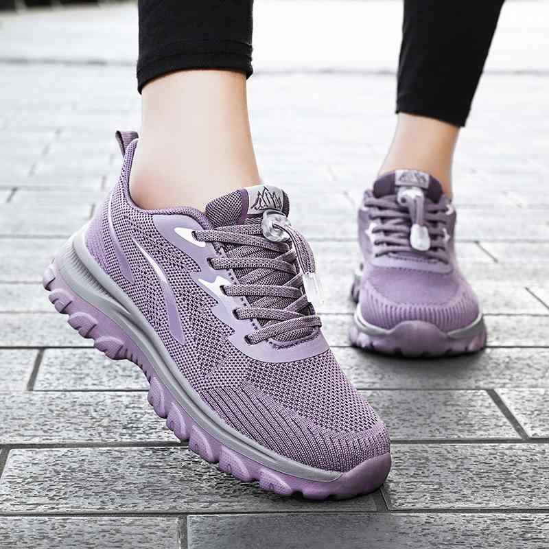 スニーカー レディース 運動靴 軽量 通気性 散歩 高齢者 シューズ メンズ 中高年 カジュアル 婦人靴 ママ 靴・性別: 女性・靴のつま先の形状: ラウンドトゥ・カラー: 丁香紫, 深紫, 花生粉, 黒玫红, ブラック, グレー・ヒールの...