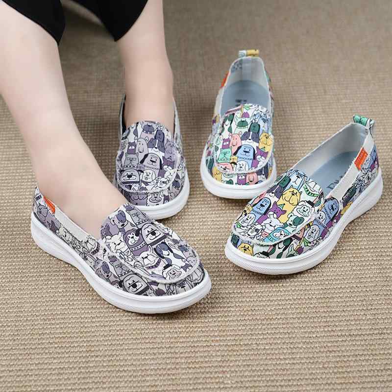 スニーカー レディース 通気性 柔らかい ぺたんこ フラットソール スリッポン キャンバスシューズ 履きやすい 歩きやすい 普段使い カジュアル