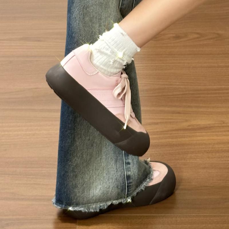 スニーカー レディース 秋冬 厚底 ローカット 普段使い デイリーユース レトロ 婦人靴 スケートボードシューズ