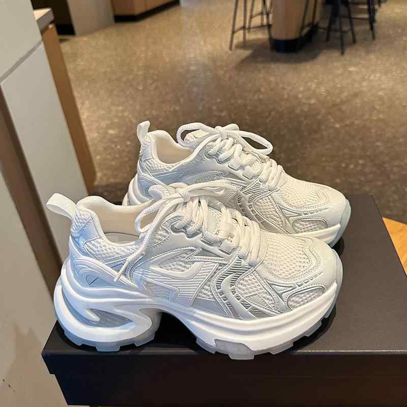 スニーカー レディース 厚底 シルバー インヒール 通気性 スポーツ カジュアル ダッドスニーカー ウォーキング シューズ 靴 歩きやすい 普段使い おしゃれ 春夏