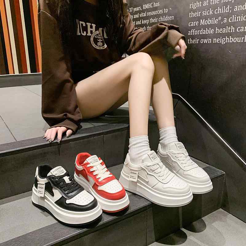 スニーカー レディース 厚底 小柄 身長アップ カジュアル 学生 白 春夏