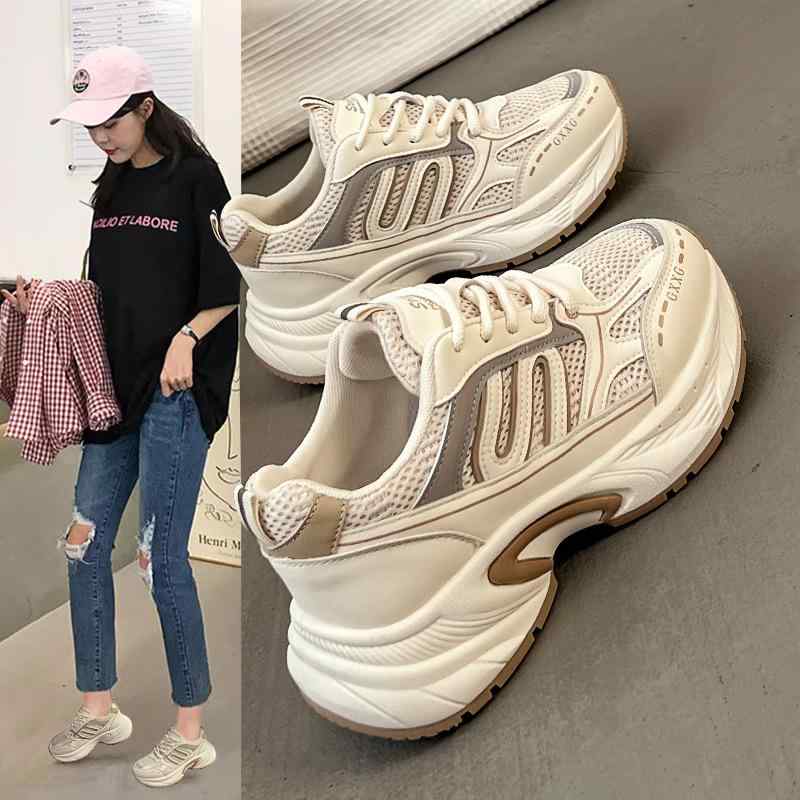 スニーカー レディース 春夏 厚底 運動靴 カジュアル 普段使い 軽量 履きやすい 歩きやすい ローカット スポーツ 旅行 おしゃれ かわいい 黒 白