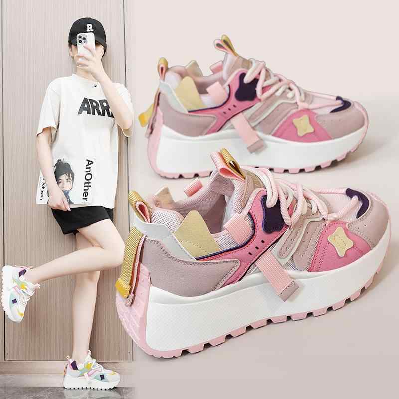 スニーカー レディース 厚底 スポーツ カジュアル ファッション 切り替え ダッドシューズ 歩きやすい 普段使い