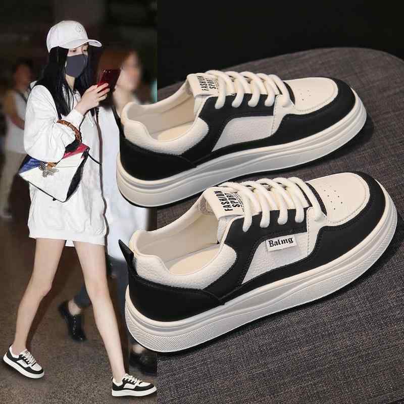 スニーカー レディース 厚底 本革 スポーツ カジュアル 韓国風 春秋 学生 靴 シューズ クッション性 歩きやすい 普段使い