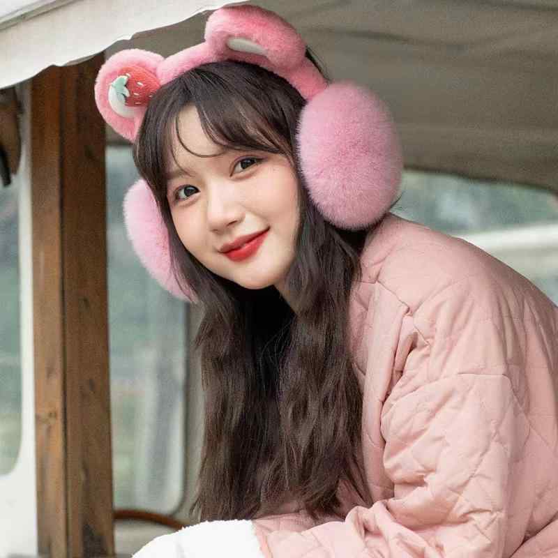 2イヤーマフ レディース 学生 子供 大人 用 かわいい 防寒 保温 耳当て ウォーマー 取り外し 可能