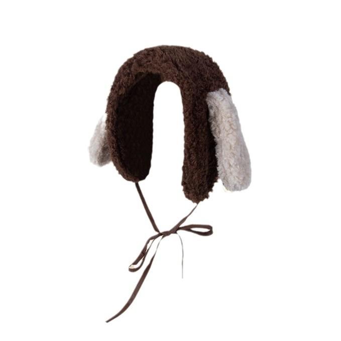 イヤーマフ レディース かわいい 小犬 耳 あて イヤーウォーマー ボア 防寒 保温 自転車 バイク 通勤 通学 秋冬 高級感 ふわふわ もこもこ