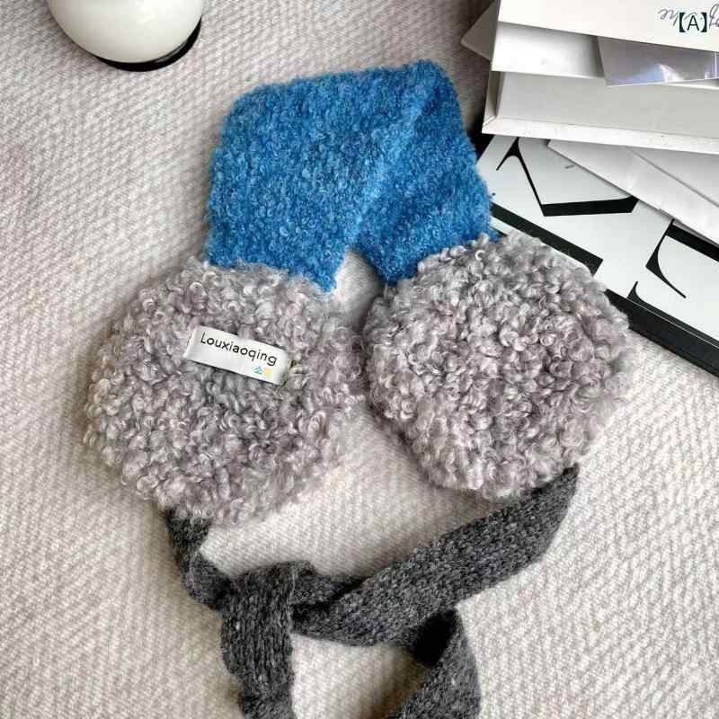 イヤーマフ レディース 秋冬 羊毛 ケーブル編み 裏ボア 防寒 あったか イヤーウォーマー 耳あて 自転車 バイク アウトドア