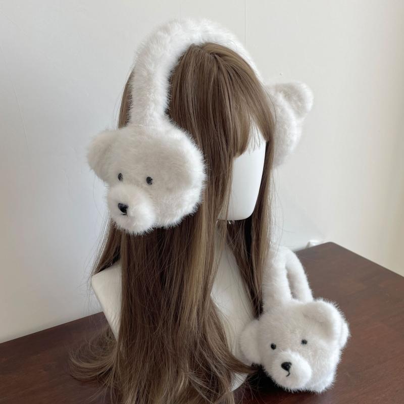 イヤーマフ レディース 耳当て イヤーウォーマー 防寒 あったか もこもこ 小熊 かわいい 東北 自転車 バイク 通勤 通学 秋冬