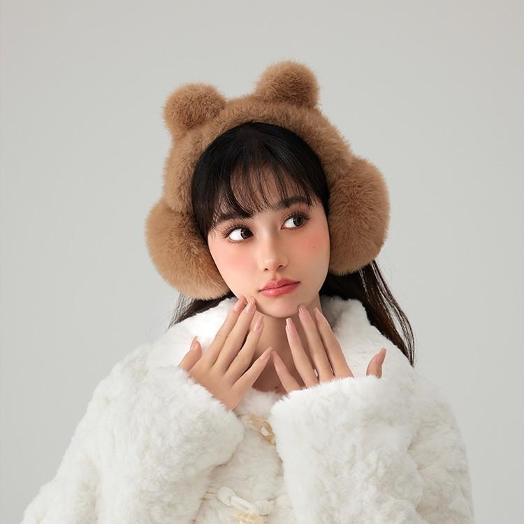 イヤーマフ レディース かわいい クマ耳 ボア 防寒 耳あて ウォーマー 秋冬 ふわふわ もこもこ あったか イヤーウォーマー 女性用