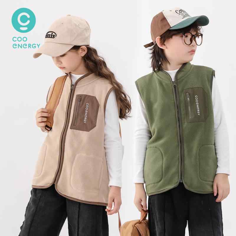 子供服 ベスト 秋冬 ボア フリース あったか 大 中 小 キッズ おしゃれ かわいい ジップアップ 防寒 チョッキ・スタイル: 工装・対象: 中大童(8歳以上、140cm以上)・季節: 春秋,冬季,春季,秋季・面料工艺: 柔软处理・款式:...