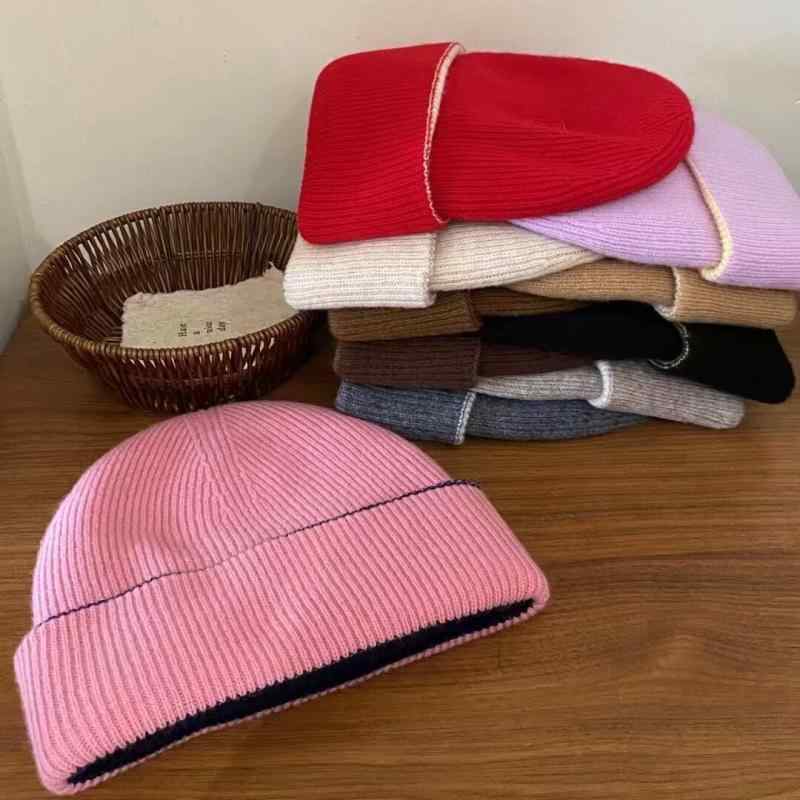 2帽子 レディース 秋冬 保温 ニット帽 美 Merino メリノウール 暖かい 折り返し ビーニー 防寒