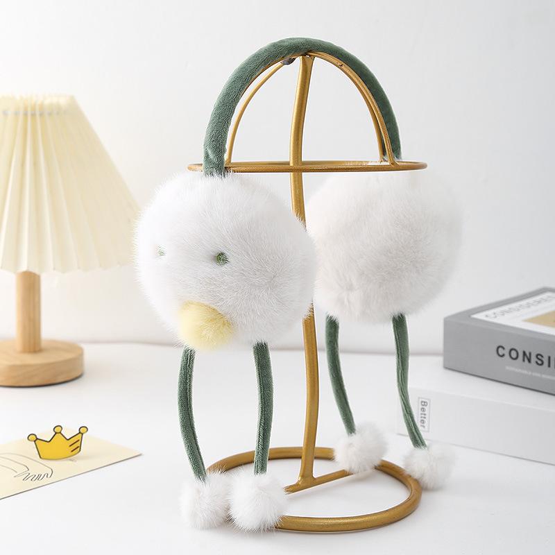 2イヤーマフ レディース かわいい 防寒 雪だるま 学生 秋冬 自転車 バイク 耳カバー イヤーウォーマー あったか 厚手 ふわふわ モコモコ