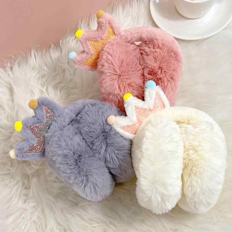 2イヤーマフ レディース かわいい プリンセス クラウン 学生 防寒 耳あて 自転車 暖か イヤーウォーマー