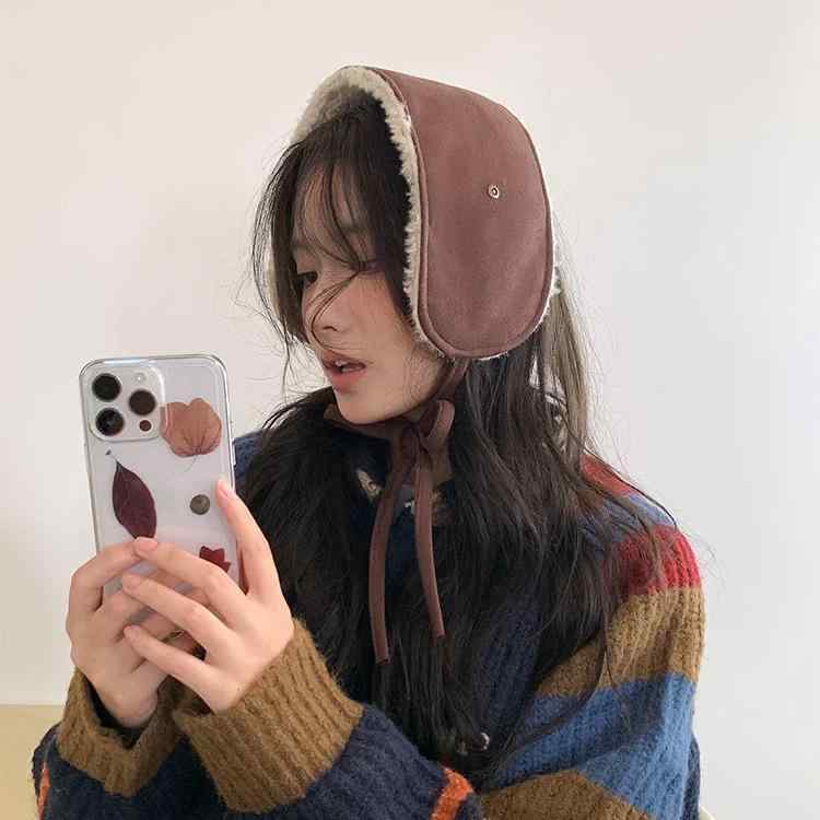 2イヤーマフ レディース スエード シープボア 防寒 保温 イヤーウォーマー 耳あて 女性 婦人 秋冬 かわいい ふわふわ もこもこ あったかグッズ 通勤 通学 アウトドア プレゼント
