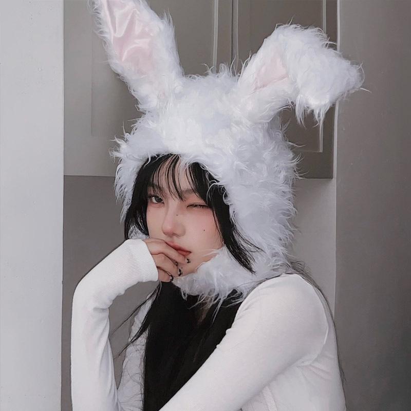 帽子 レディース かわいい ウサギ耳 ボア 秋冬 防寒 保温 イヤーマフ