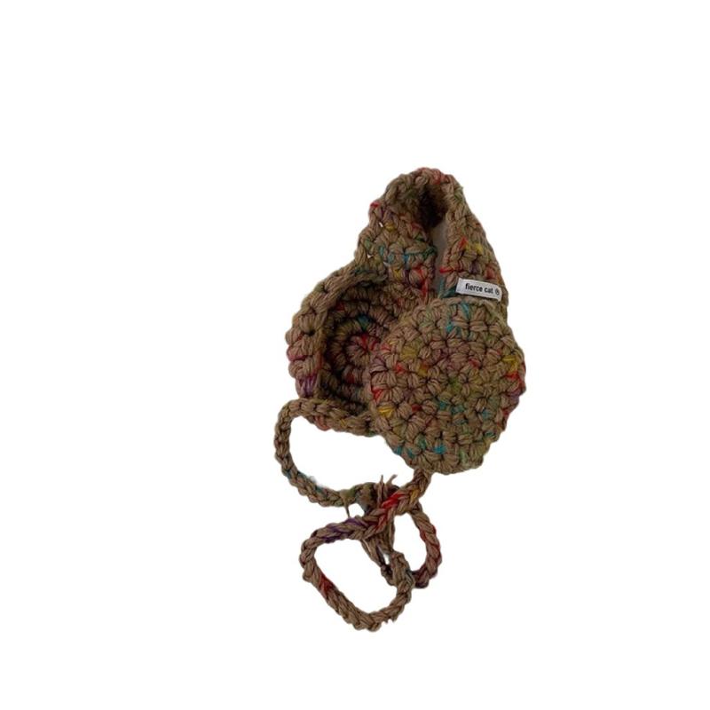 ニット帽 キッズ 秋冬 かわいい 保温 耳当て付き 手編み風 ケーブル編み・性別: 男女兼用・対象年齢: 子供・素材: 毛糸・スタイル: 基本式・柄: 単色・カラー: ベージュ, グリーン, カーキ, コーヒー, カラー米・サイズ: 均一サ...