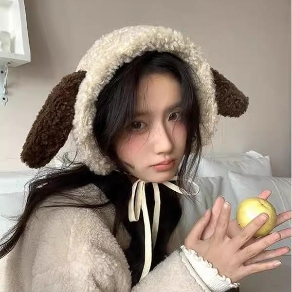 イヤーマフ レディース かわいい 小犬 子犬 耳 あて イヤーマフラー 防寒対策 防寒グッズ 自転車 サイクル 暖かい 温かい ふわふわ もこもこ ボア