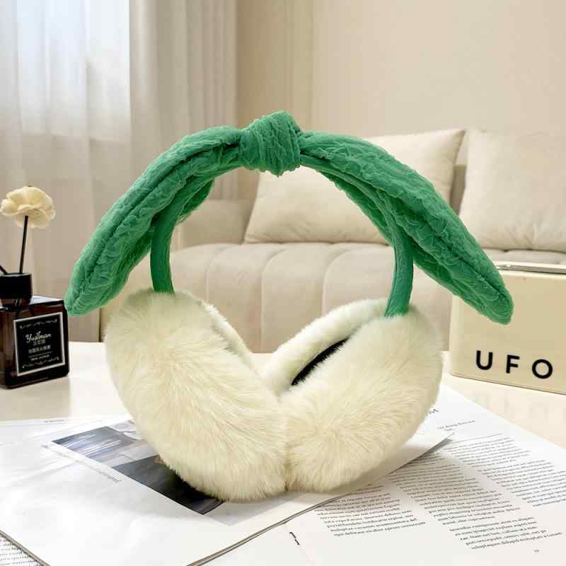 イヤーマフ レディース 秋冬 防寒 保温 毛皮風 かわいい 蝶結び 韓国風 防風 耳当て・性別: 男女兼用・対象年齢: 成年・素材: 毛绒・スタイル: 基本式・柄: 無地・カラー: ホワイト, ピンク, ブラック, カーキ, ベージュ・サイ...