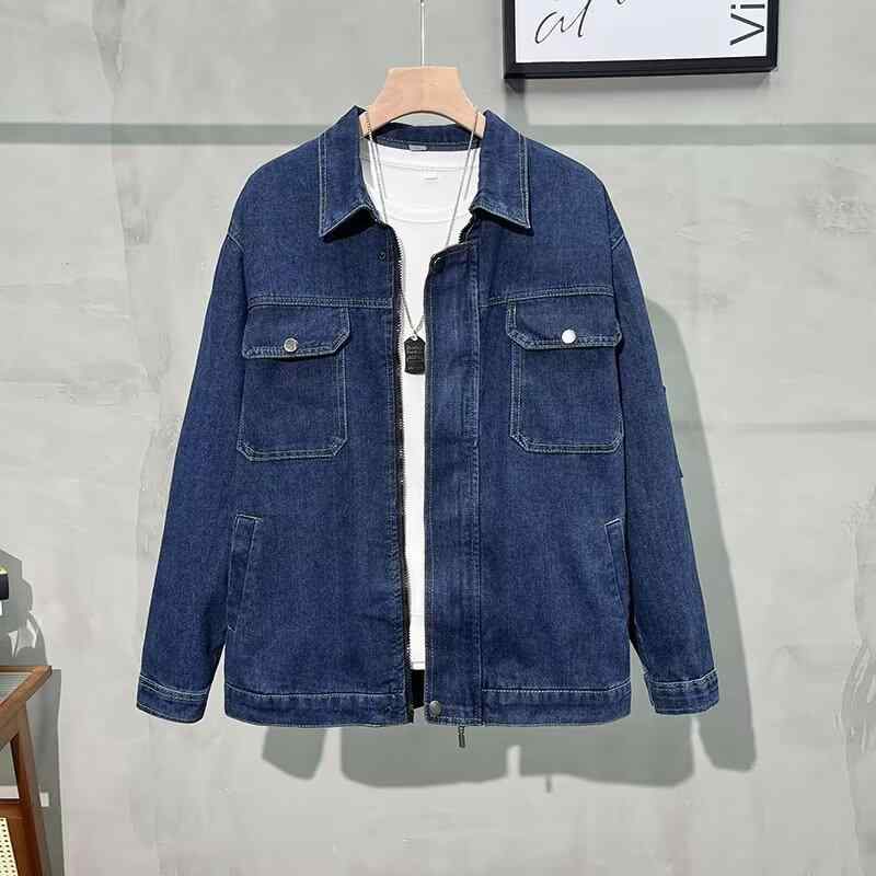 ジャケット 男性用 デニム カジュアル レトロ ビッグシルエット ゆったり アウター 春秋・製品カテゴリ: ジャケット・スタイル: 韓国版・対象: 若者・襟の形: 襟付き・フィット: ゆったり・フロント: ジッパー・フード: フードなし・・...