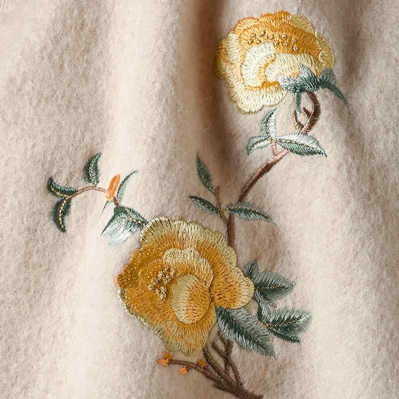 マフラー レディース 秋冬 ファッション小物 刺繍 あったか 防寒 ストール ショール 襟巻き 婦人 スカーフ プレゼント ギフト