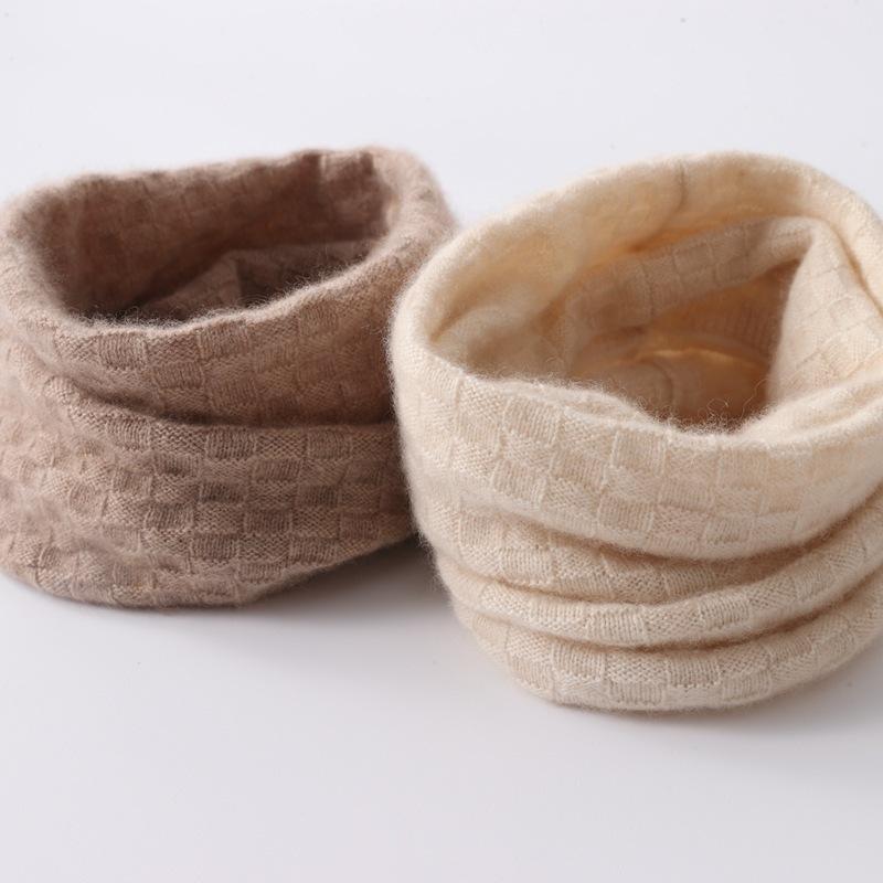 マフラー ネックウォーマー 男女兼用 ニット 保温 羊毛 付け襟 韓国風 ストール・性別: 男女兼用・素材: 羊绒・シーズン: 冬、春、秋・成分含有量: 31%-50%・カラー: オフホワイト, 原绒米, ライトキャメル, ゴールドキャメル...