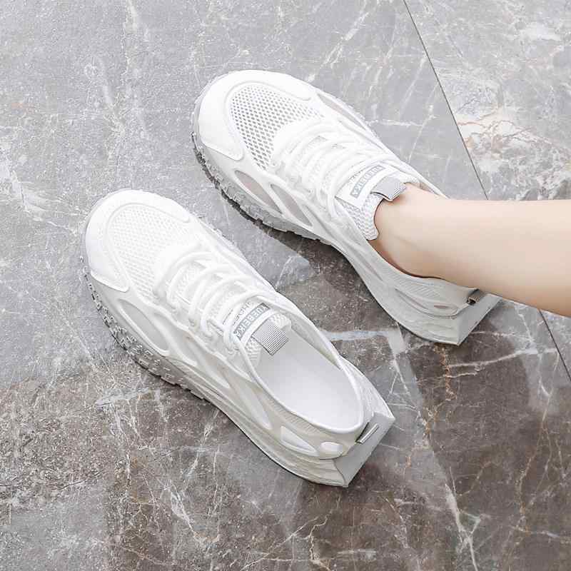 スニーカー レディース 厚底 軽量 運動靴 スポーツ カジュアル シューズ 通気性 アガンシューズ
