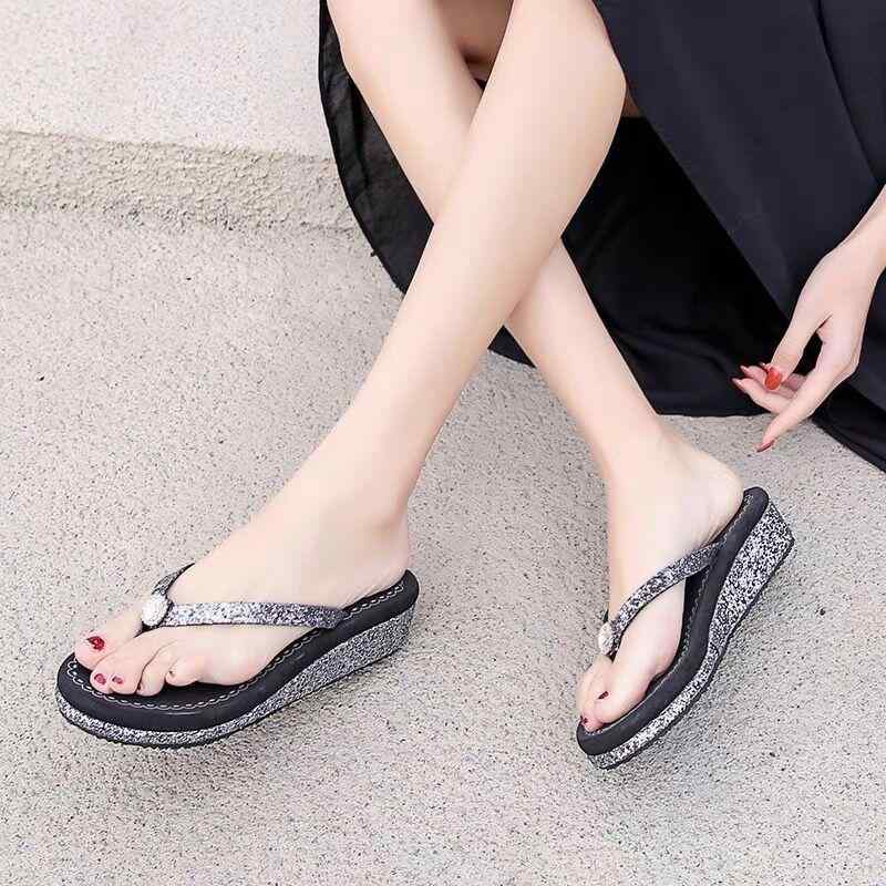 2サンダル レディース 厚底 ビーチサンダル 鼻緒 水着 ラインストーン フラット 普段使い かわいい 軽量 滑り止め