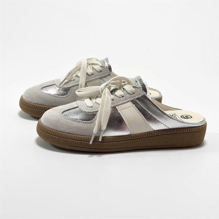 スニーカー レディース スリッポン フラット ローカット ぺたんこ 履きやすい 歩きやすい カジュアル 普段使い 旅行 レトロ ヴィンテージ風