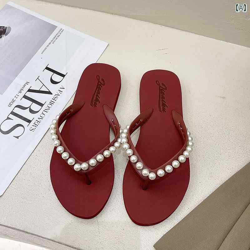 サンダル レディース ビーチサンダル パール ジルコニア フラットサンダル スリッパ 春夏 かわいい おしゃれ 普段使い・カテゴリ: ビーチサンダル・対象年齢: 成年・スタイル: 韓国版・流行の要素: その他・靴の表面の素材: EVA・靴底...