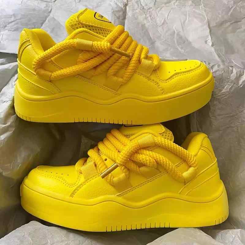 2靴 レディース 厚底 スニーカー 日系 かわいい スポーティー カジュアル カップル ウォーキング シューズ