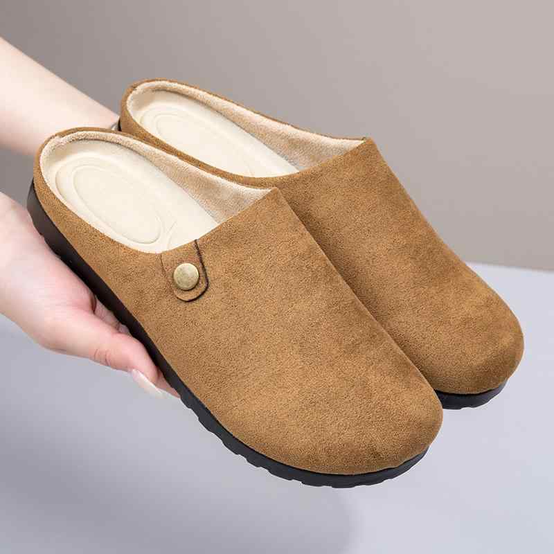 サンダル レディース 春夏 聚氨酯 包頭 軟底 滑り止め ぺたんこ スリッパ ブロッグサンダル かわいい おしゃれ リラックス 通気性 普段使い