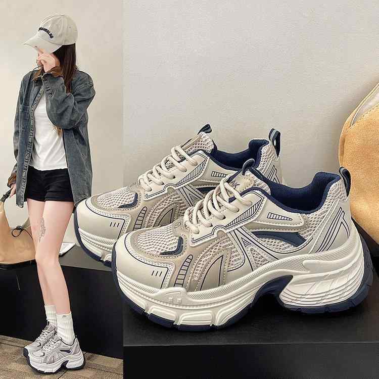 スニーカー レディース 厚底 インヒール ランニングシューズ 運動靴 スポーツ カジュアル 学生靴 美脚 軽量