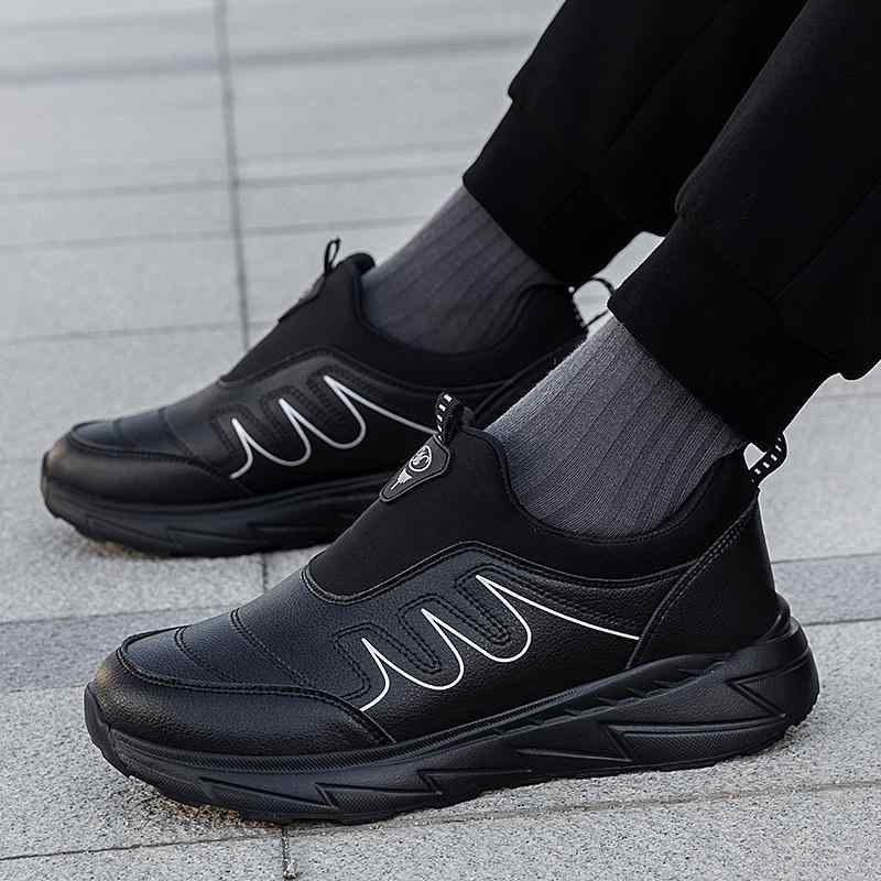 靴 メンズ 男性用 防水 介護シューズ スリッポン 高齢者 婦人 軽量 撥水 転倒防止 滑り止め カジュアル コンフォート リハビリ 散歩