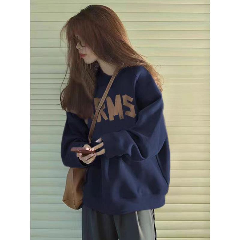 トレーナー レディース 春秋 ゆったり トップス 女性用 プルオーバー 裏起毛 厚手 秋冬 カジュアル・スタイル: 日韓カジュアル・袖丈: 長袖・ネックライン: ラウンドネック・柄: 文字.数字.アルファベット・素材: 綿.ポリエステル・タ...