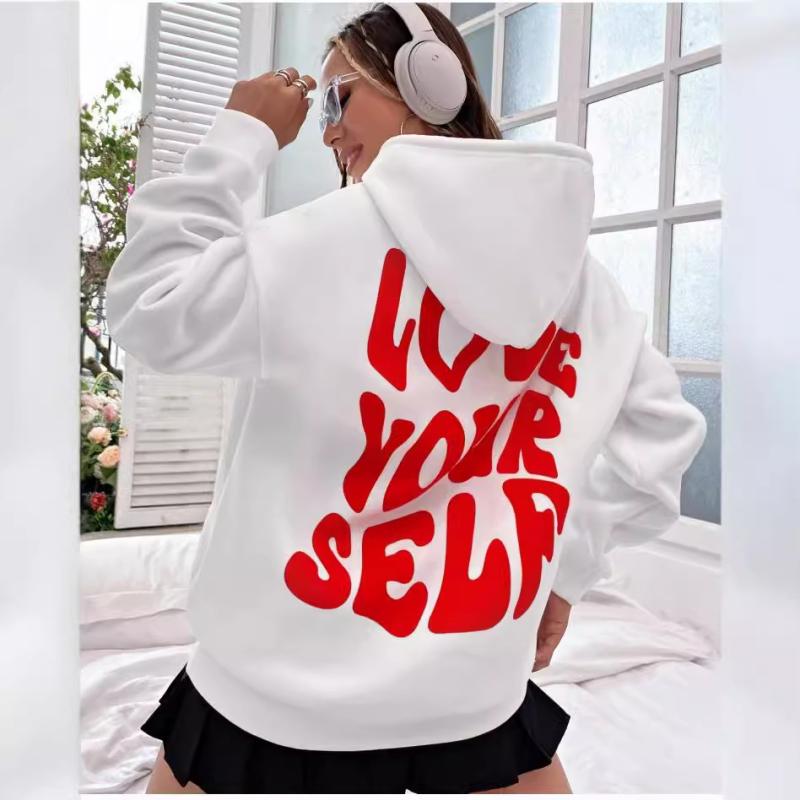 2パーカー レディース 裏起毛 フーディ スウェット ストリート カジュアル トップス プルオーバー アルファベット プリント かわいい 秋冬