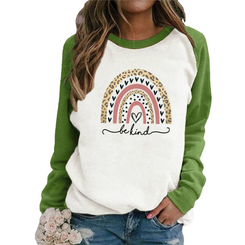 スウェット レディース ハート柄 ラブ プリント 丸首 配色 トップス 普段使い かわいい 伸縮性 リラックス