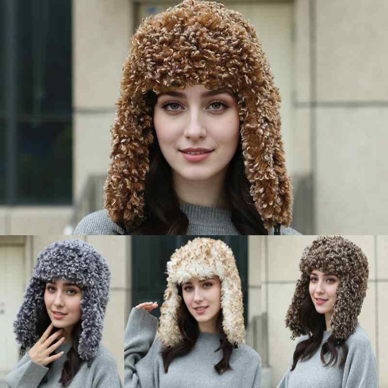 2帽子 レディース 婦人 防寒帽 耳あて付き フライトキャップ 小顔効果 あったか モコモコ かわいい 秋冬