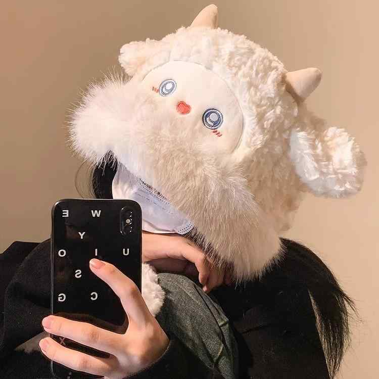 帽子 レディース かわいい 小顔効果 あったか 防寒 裏ボア 秋冬 ニット帽 スヌード ネックウォーマー 一体型 小顔効果 ふわふわ もこもこ 暖かい コーデ