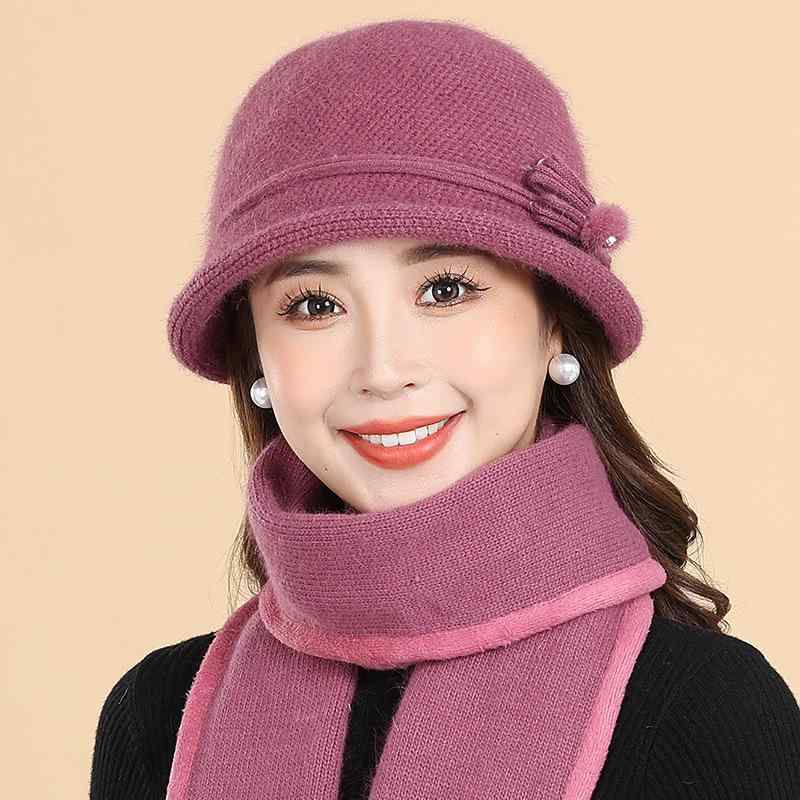 帽子 レディース 秋冬 婦人 ファーファー ウール ハット あったか 防寒 暖かい お洒落 おしゃれ かわいい 上品 エレガント プレゼント