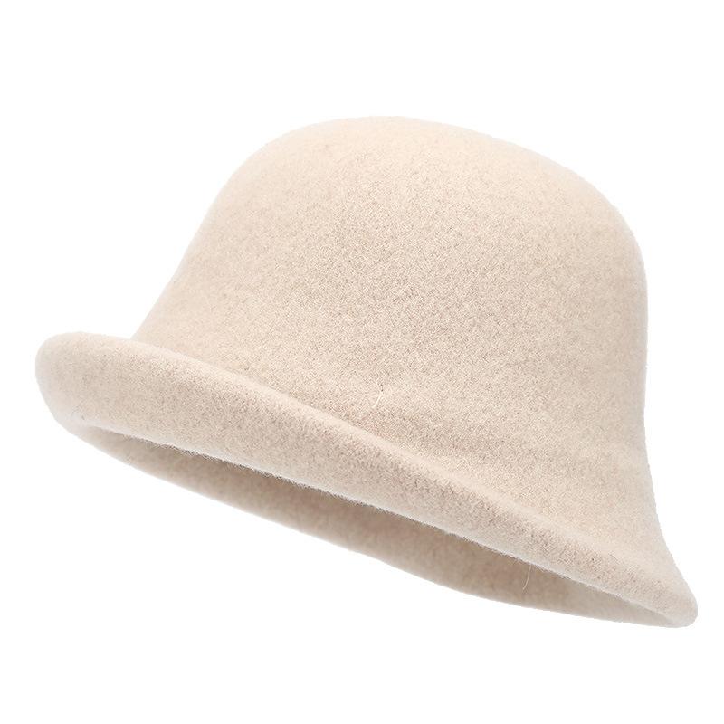 帽子 レディース 秋冬 漁夫帽 羊毛 ウール 保温 防寒 韓国 バケットハット レトロ 英国風 日系 ハット・製品カテゴリ: 漁夫帽・帽子のつば: 短い・色: ブラック, モカ, ベージュ・サイズ: フリーサイズ（54-58cm）・機能: ...